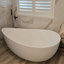 SJ STAR&JANE 63'' x 38'' Freestanding Soaking Solid Surface Bathtub & Reviews | Wayfair